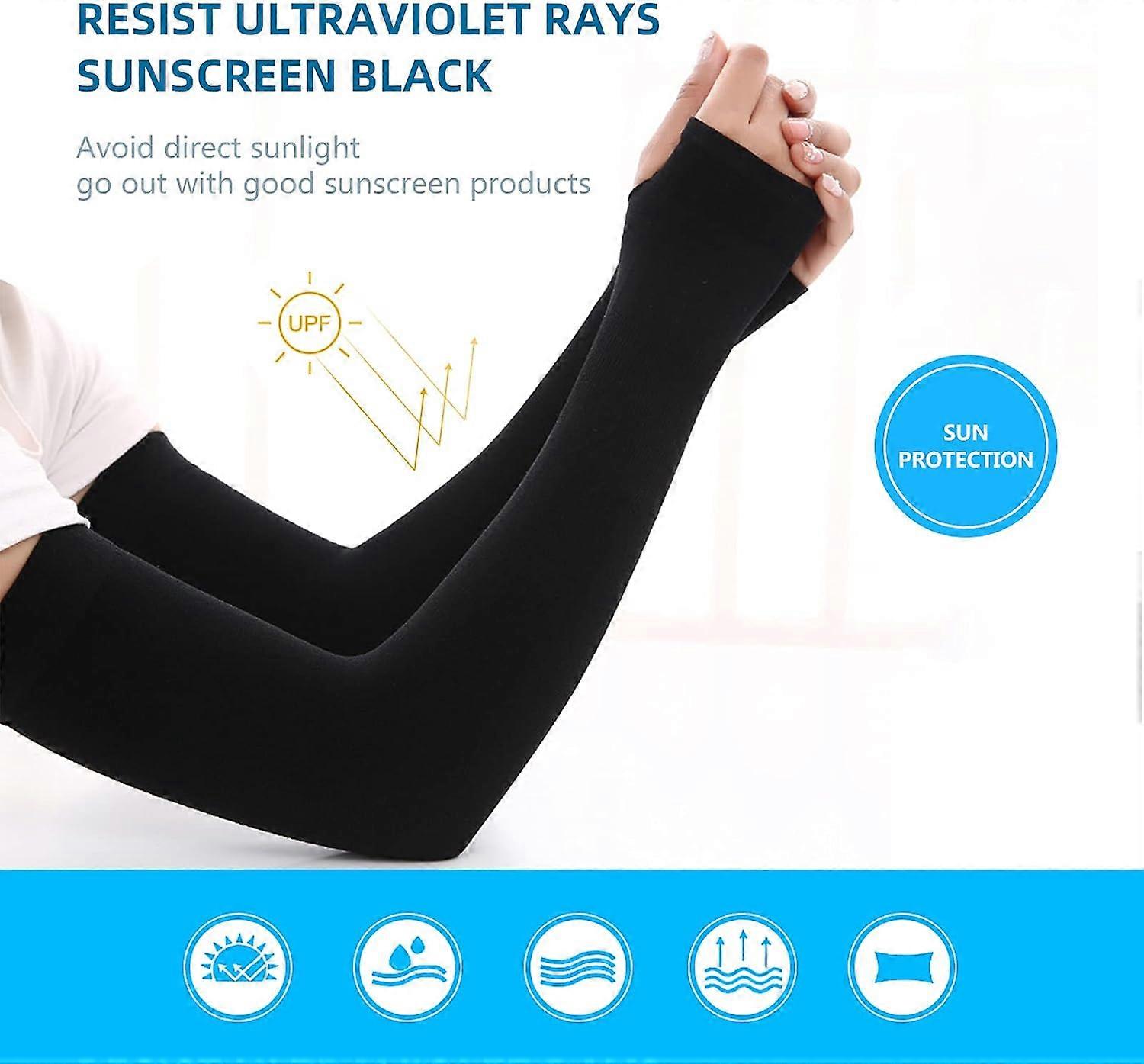 3 Pairs Anti-UV Cooling Arm Sleeves, 3 Colors Women Men Summer Sun ...