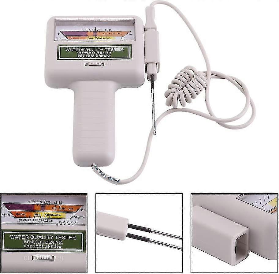 Portable Water Ph Chlorine Tester Swimming Pool Quality Spa Level Meter ...