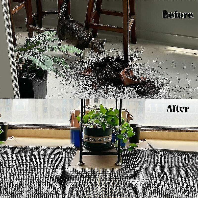 6 Pack Cat Repeller With Spikes, 48.5 X 13.5cm Outdoor Cat Repellent ...