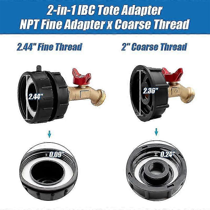 Ibc Tote Fitting,275-330 Gallon Ibc Tote Tank Adapter Fine Thread Tote ...