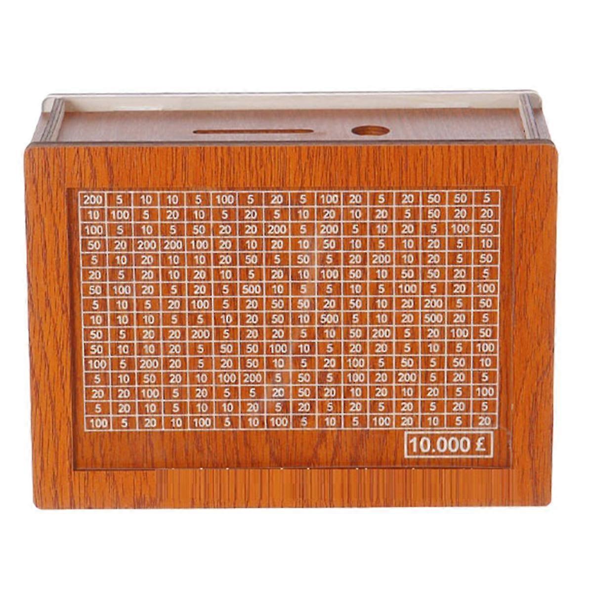 Money Saving Box, Wooden Cash Vault for Kids and Adults, Reusable Money ...