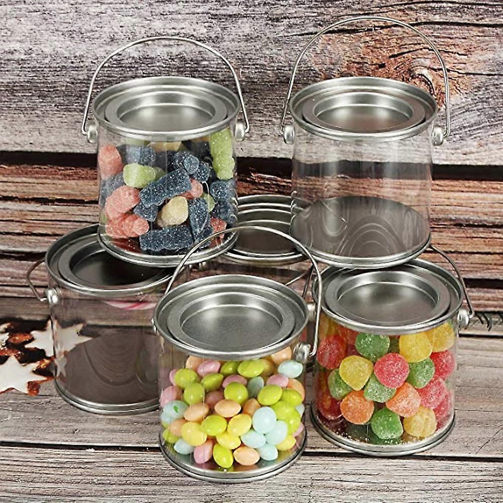 12PCS Paint Cans Clear Small Cans With Lids Mini Bucket With Lid Art ...