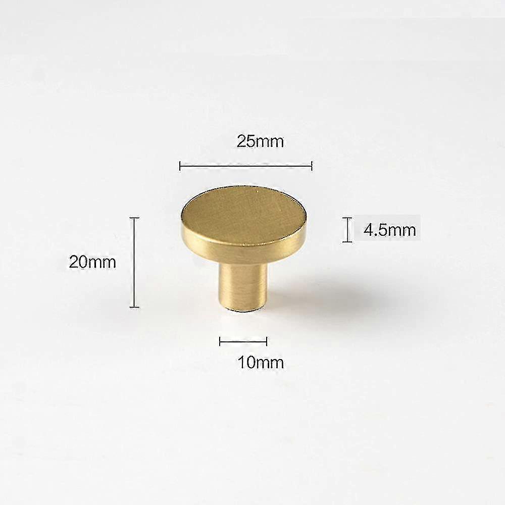 6 Pieces Gold Cabinet Knob Handle Round Gold Cabinet Door Handle ...