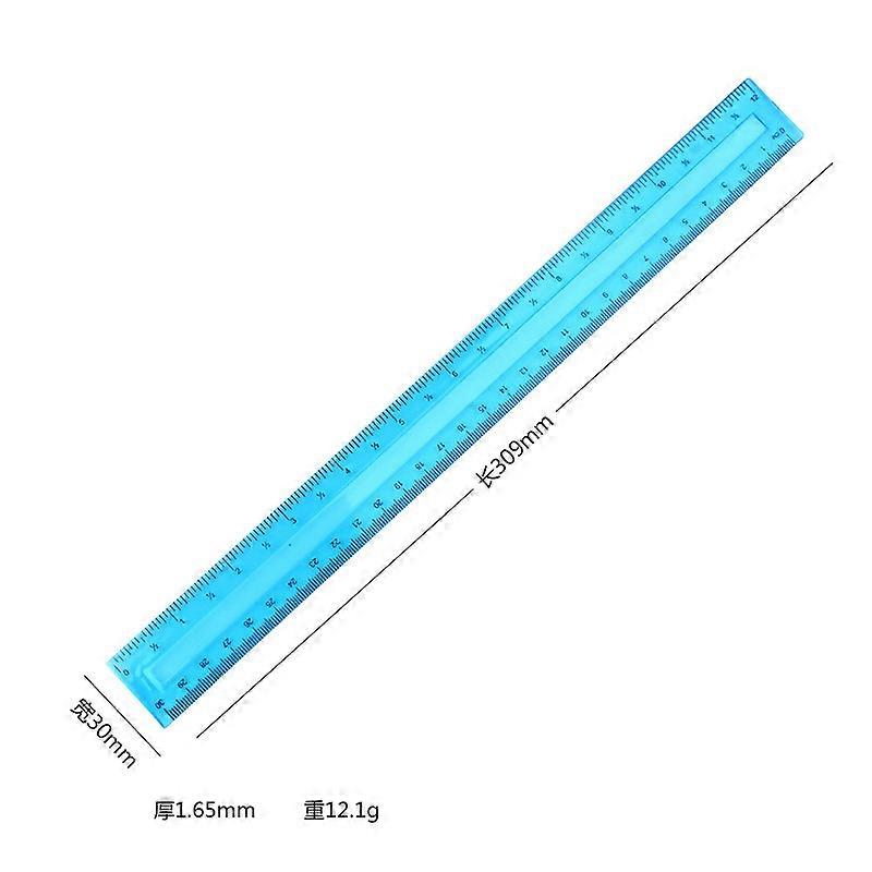 Supplies 4 Plastic Rulers, Bulk Shatterproof 12 Inch Ruler For School ...