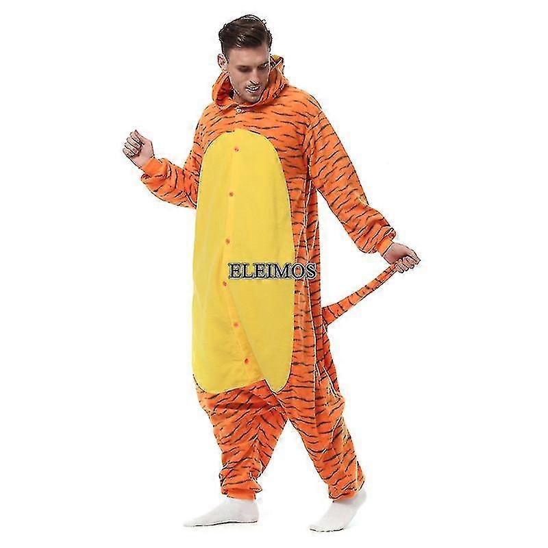 Halloween Onesie Cartoon Tiger Pajama For Adult Women Men Animal ...