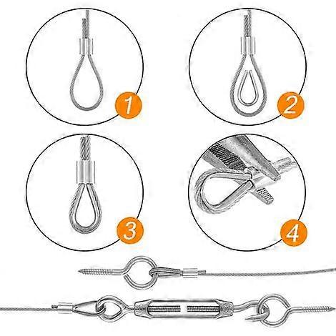 Stainless steel rope suspension kit Nylon coated rope PVC steel rope ...