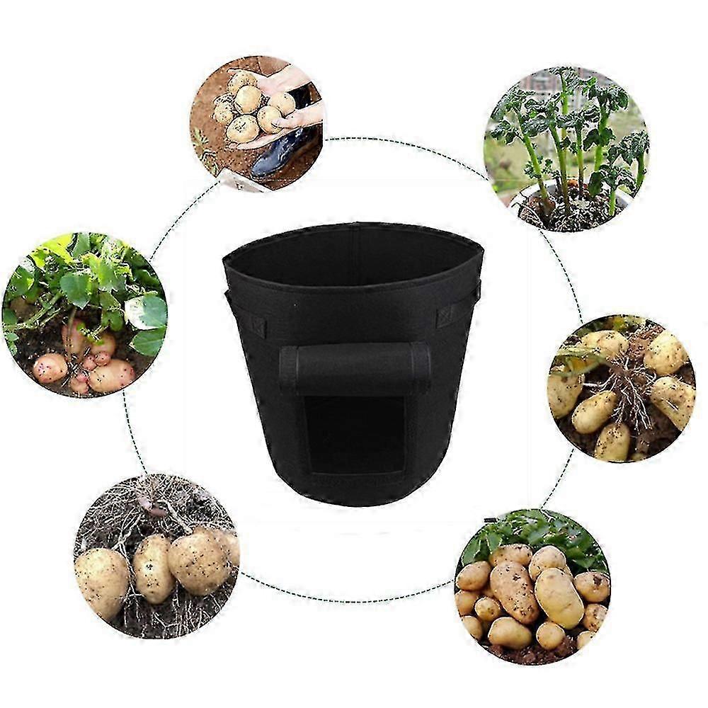 2 Pack Potato Grow Bags 4/7/10 Gallon Garden Growing BagFelt Planter ...