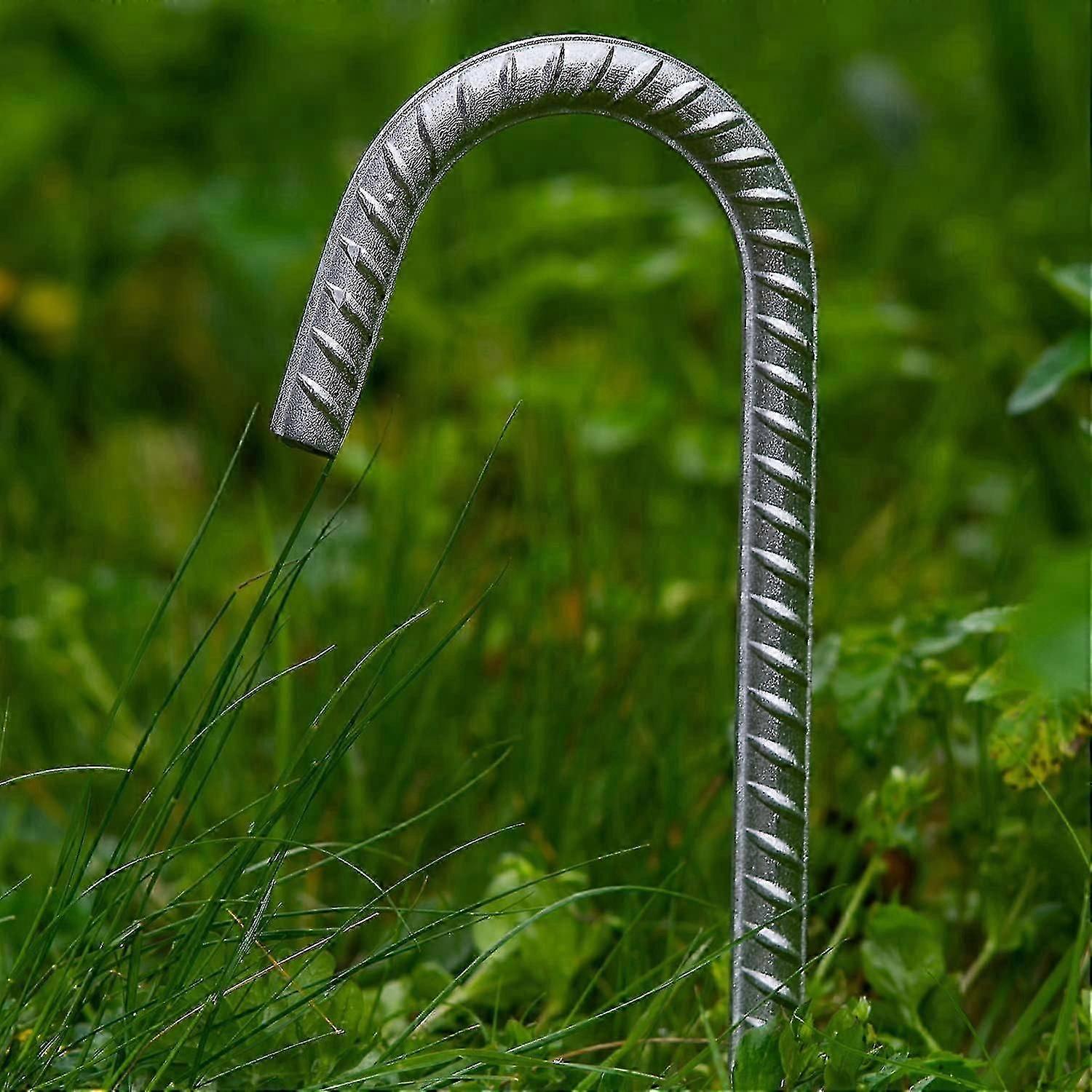 8 X Galvanised Heavy Duty Steel Ground Stakes/anchorage Stakes/tent ...