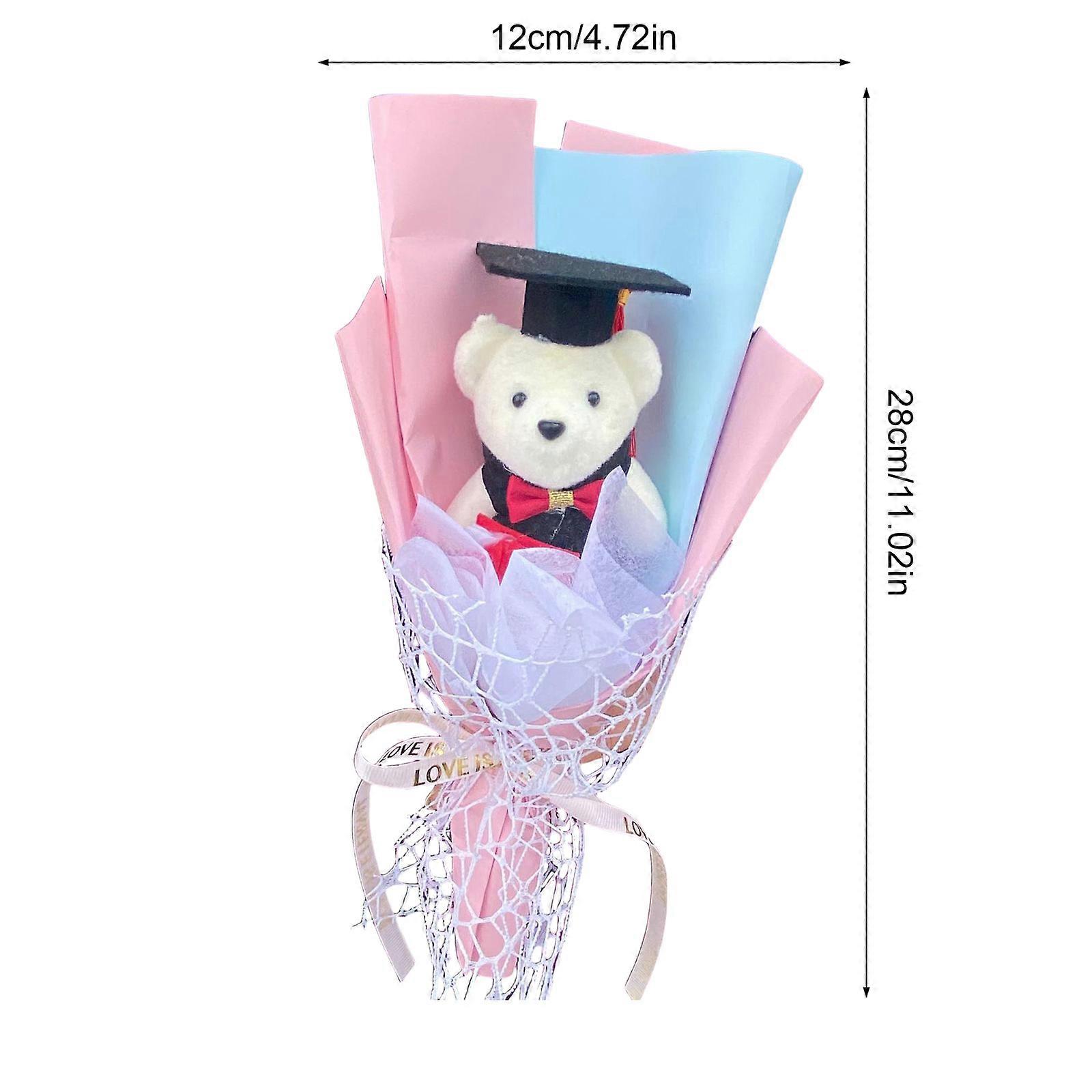 Artificial Flower Bouquets Graduation Flower Bouquets with Toy Bear ...