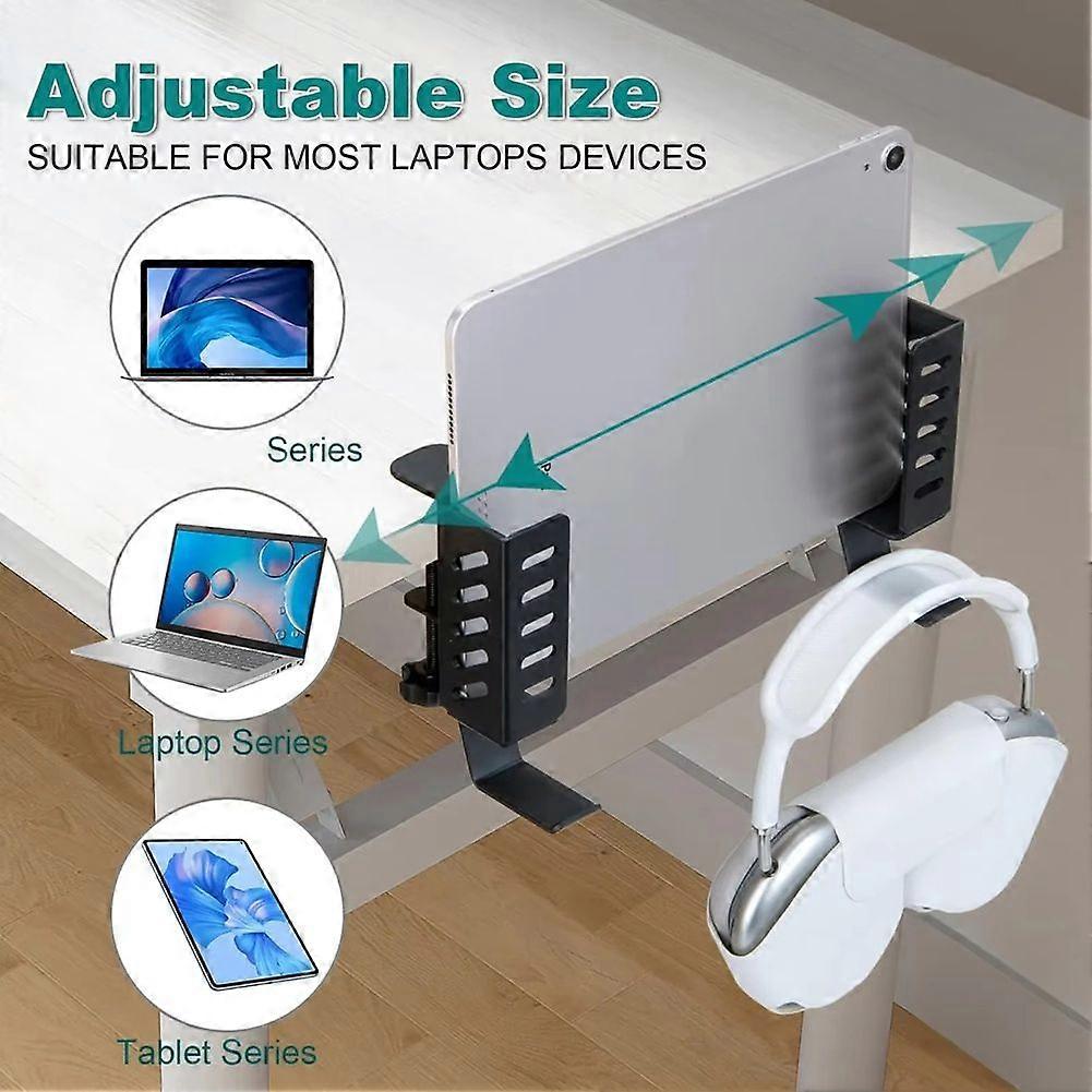 Desk Side Laptop Mount,Hanging Laptop Holder for Office Home Clamp on ...