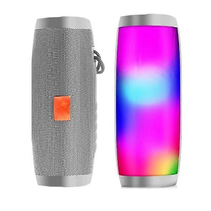 Portable Bluetooth Speaker Wireless Subwoofer 10W Colorful LED Gray ...