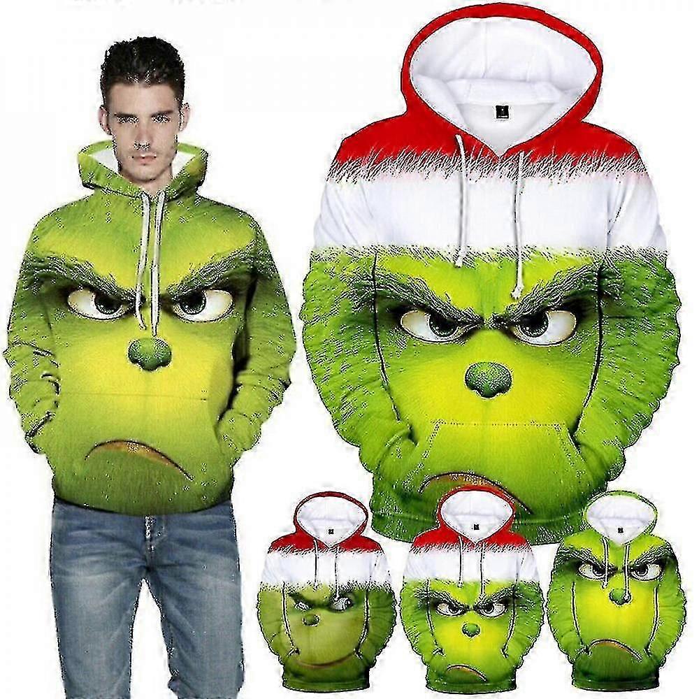 3d Grinch Hoodie Men Women Casual Hooded Pullover Sweatshirt Friends ...