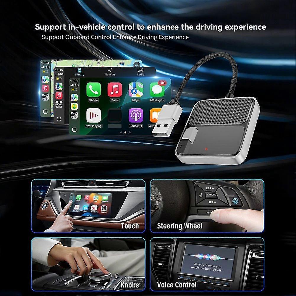 2-in-1 Wireless Carplay Adapter Android AUTO Smart AI Box Carplay WiFi ...