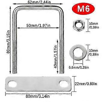Parts set for securing clips, U-bolts, U-bolts, roof box mounting ...
