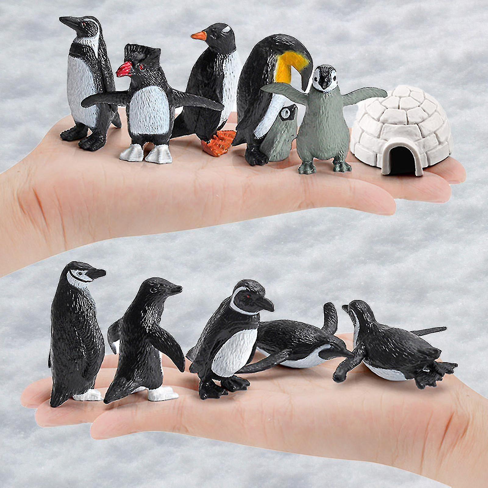 11pcs/ Set Penguin Model Smallest Detail Collectable Solid Antarctic ...