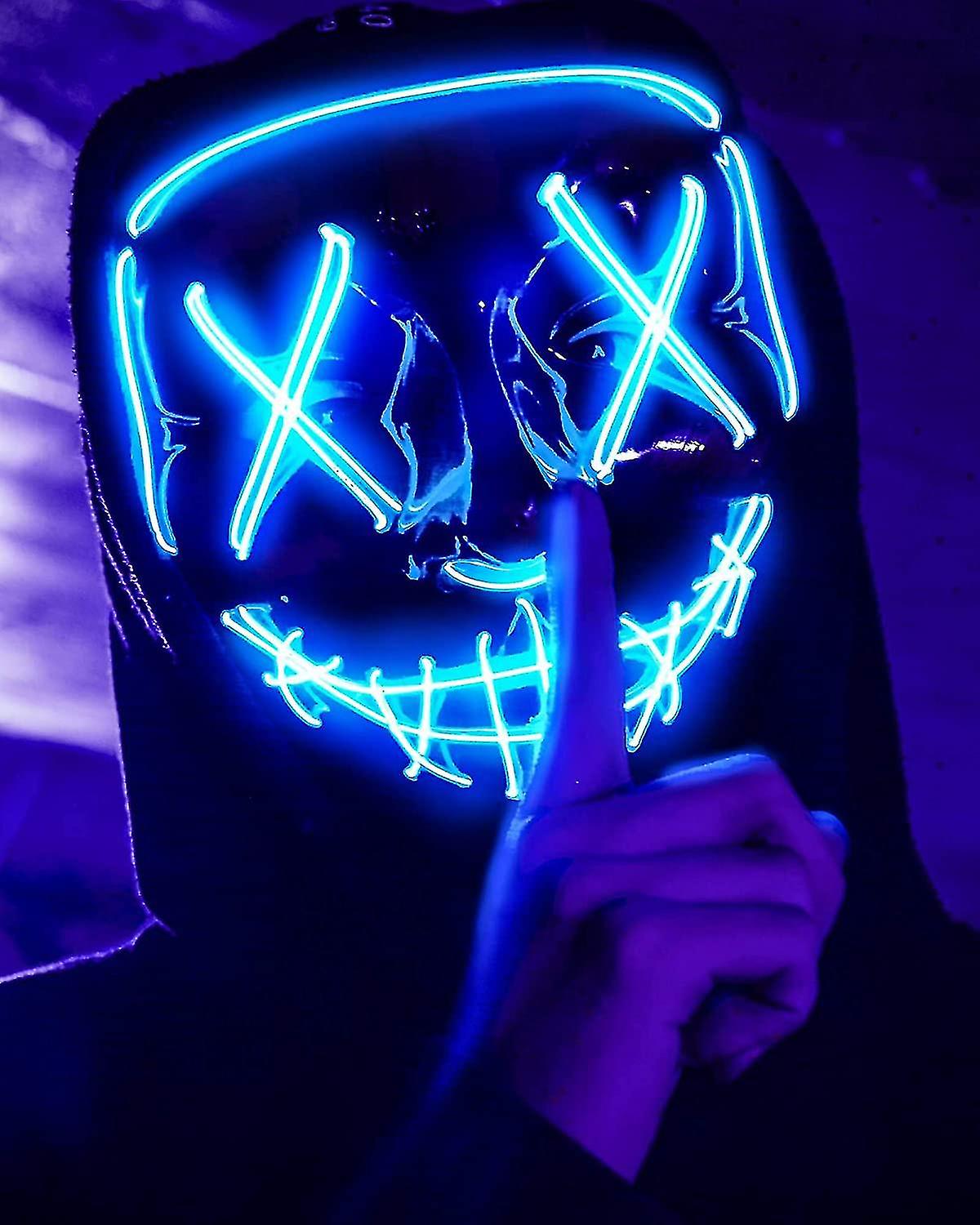 Halloween Mask, Led Light Up Purge Mask, Purge Mask Costume,halloween ...