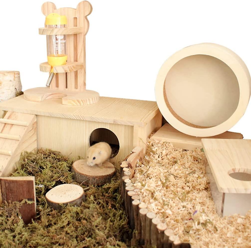 Heytea Hamster Exercise Wheel Silent Hedgehog Wheels Wooden Animal ...