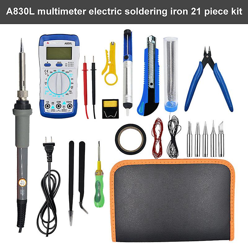 21 Pcs/Set Digital Multimeter Tools Box with Adjustable Temperature ...