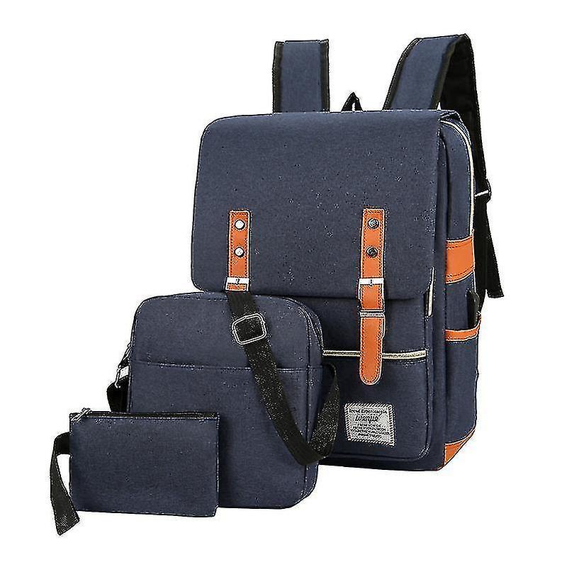 Backpacks deep blue three-piece suit large sport swagger bag with nylon ...