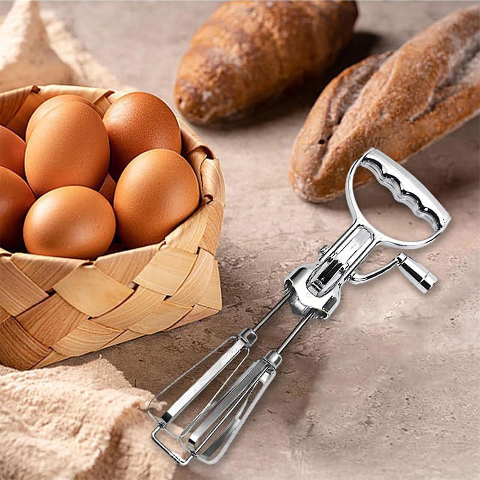 Rotary Egg Beater Cooking Tool Stainless Steel Hand Egg Whish Mixer ...