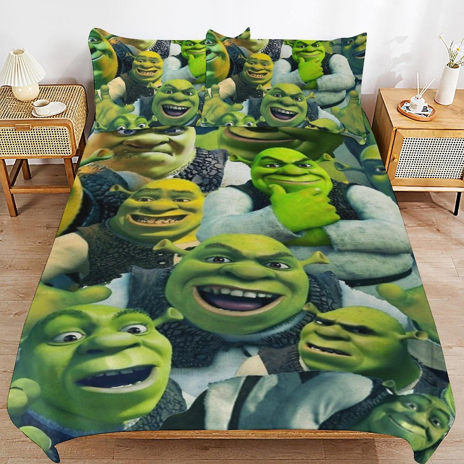 Shrek Bedding Sets Cute Bed Cover Anime Cartoon 3D Printed Lightweight ...