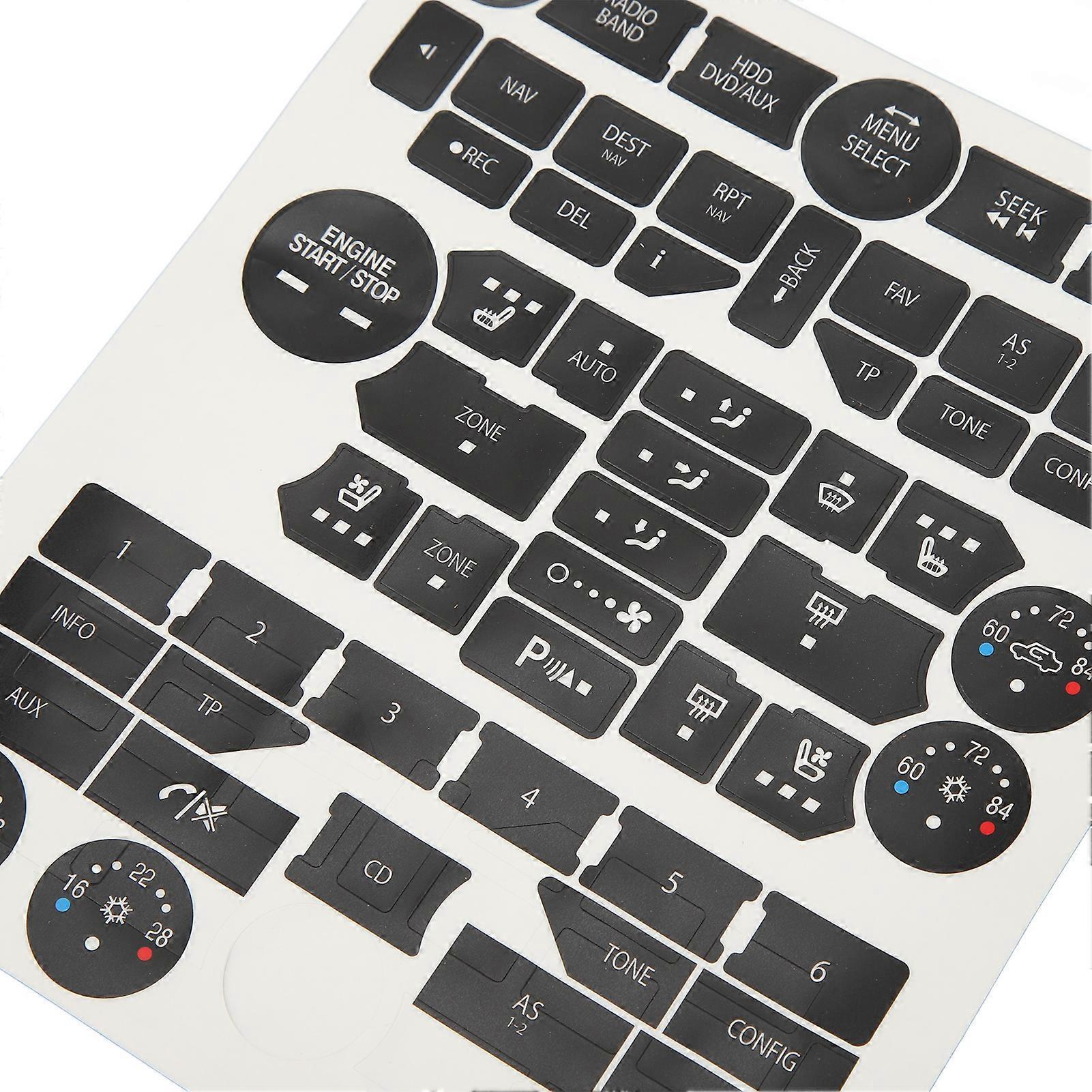 Car Interior Button Repair Decal Set Door Lock Button Decals Stickers ...