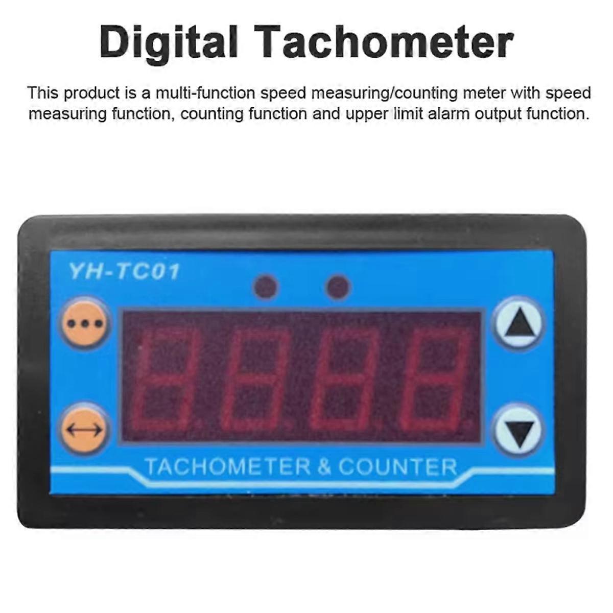 -TC01 Digital Tachometer High-Accurancy LED Digital Motor Speed Meter ...