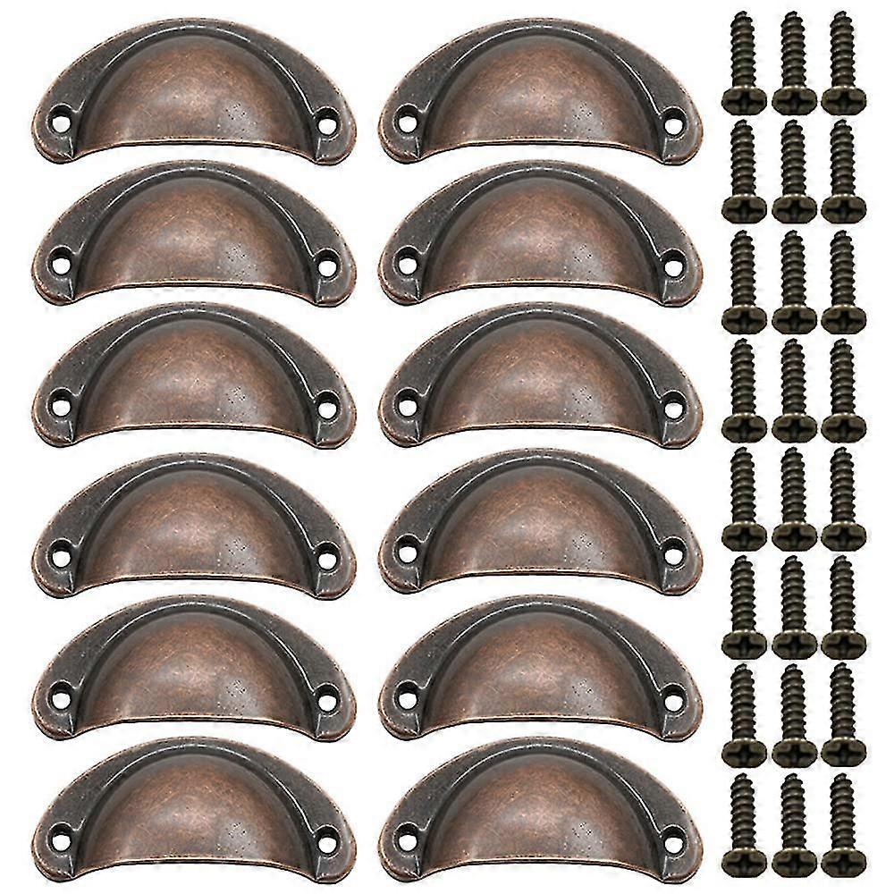 12 Pieces Shell Door Handle, Retro Door Handles, Traditional Half Moon ...
