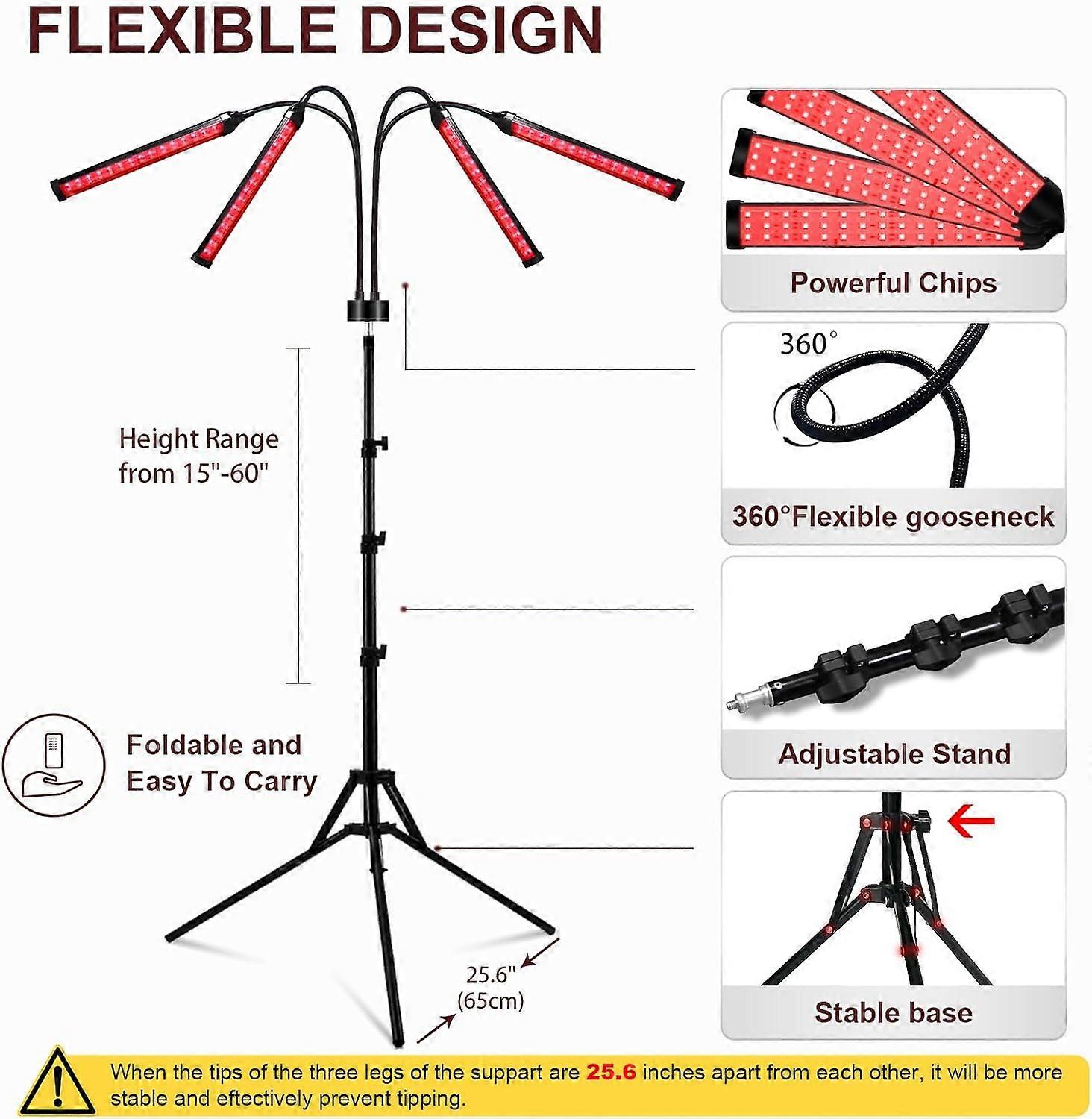 Red Light Therapy for Body with Tripod, 180LEDs Upgrated 3-in-1 Chip ...