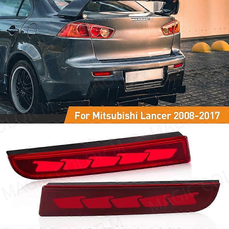 LED Bumper Reflector Lights For Mitsubishi Lancer Evo Evolution ASX ...