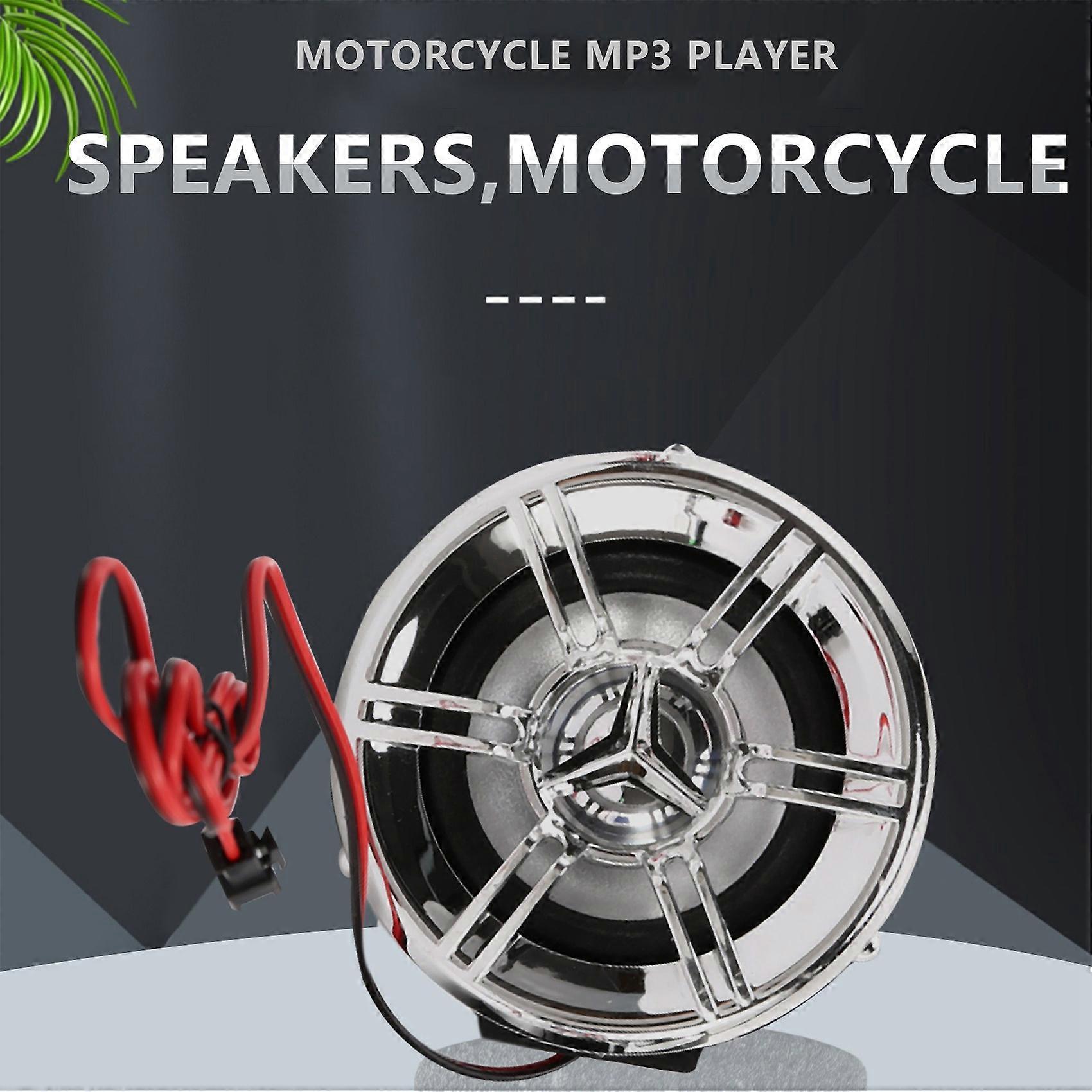 Motorcycle Audio Stereo Speaker Waterproof Motorbike Scooter FM Radio ...