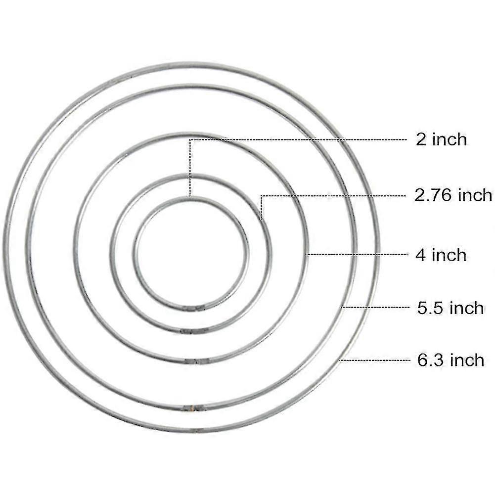 20 Pieces Metal Dream Catcher Rings Hoops Steel Craft Silver Rings for ...