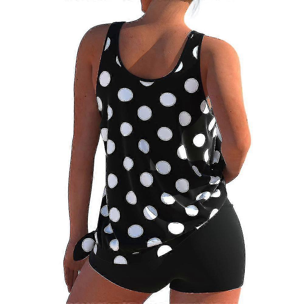 Women Tankini Swimwear Tank Tops + Boyshorts 2pcs Set Swimsuit Beach ...