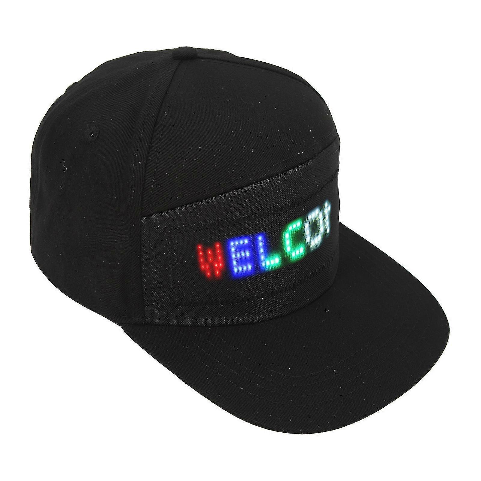 LED Cap Programmable Bluetooth APP Control Editable Colorful LED Hat ...