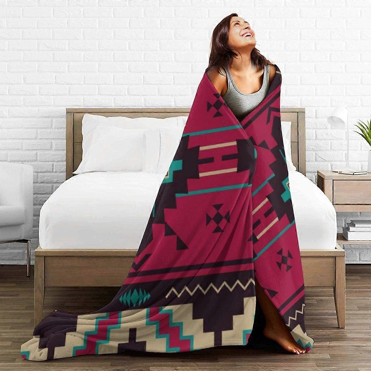 Native Southwest American Indian Aztec Navajo Throw Blanket Soft ...