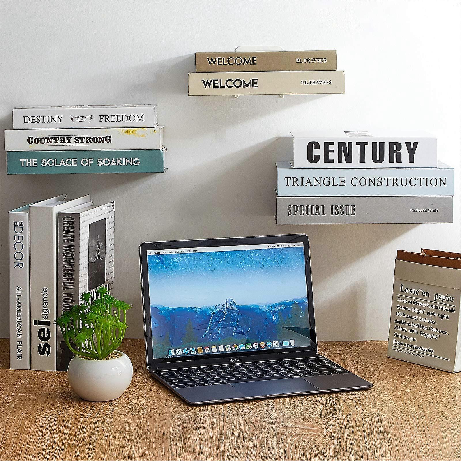 Floating Bookshelf Iron Floating Shelves Invisible Wall Mounted ...