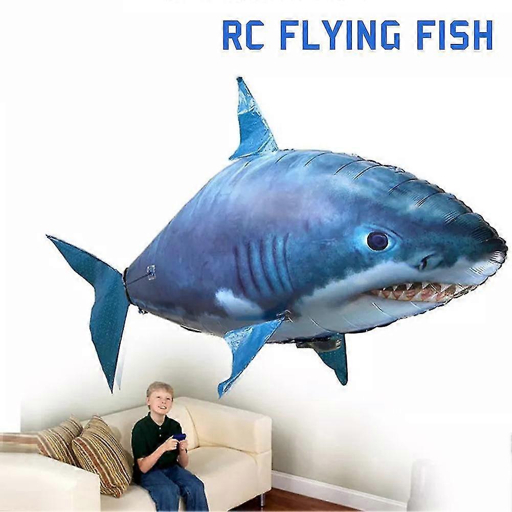Remote Control Flying Fish Shark Electric Air Inflatable Animal Kids ...