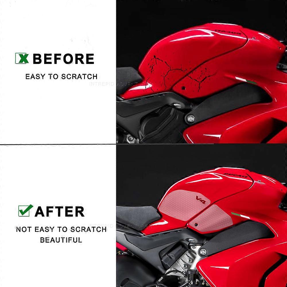 Tank Grip Side Decals Motorcycle Anti Slip Tank Pad Stickers For Ducati ...