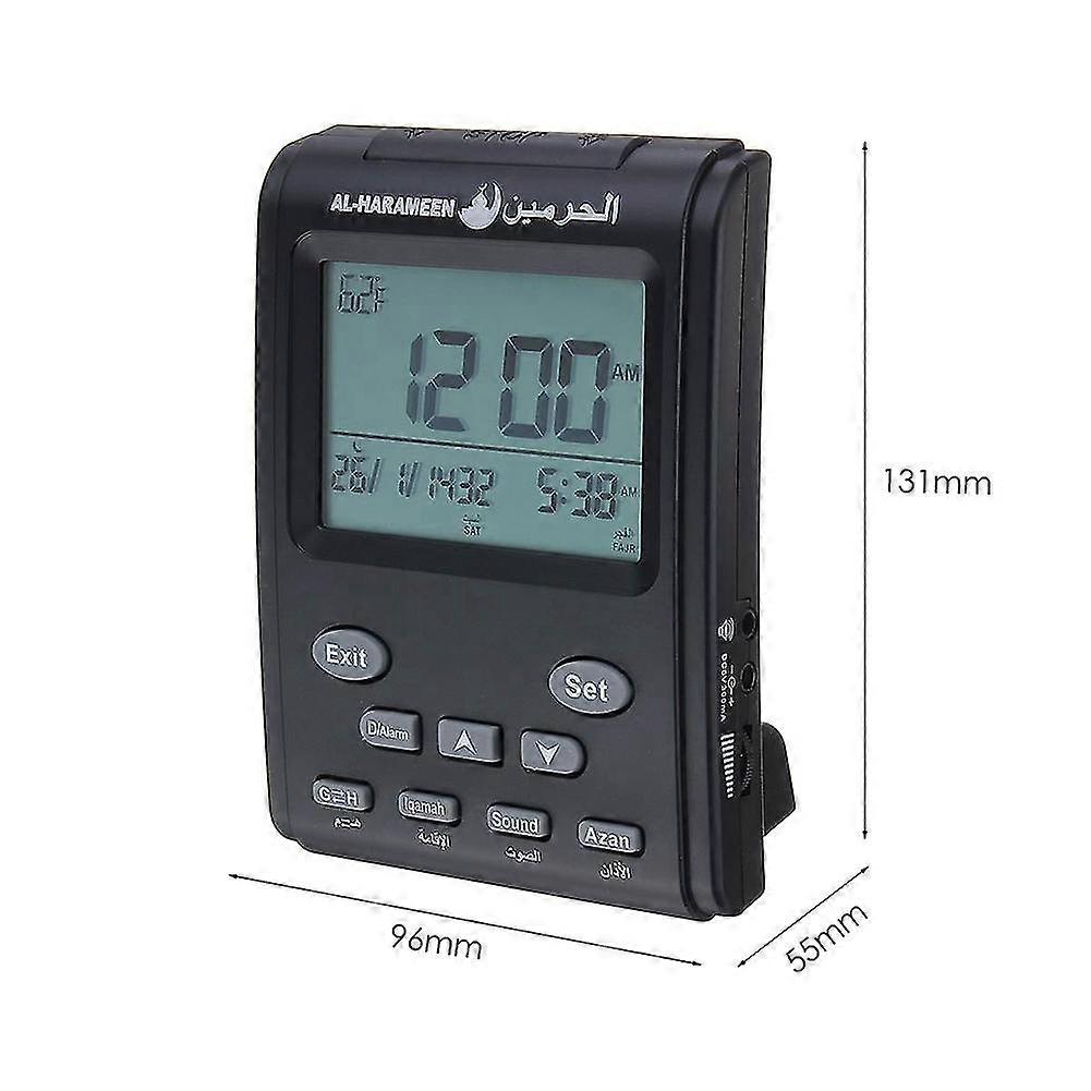 Digital Mosque Islamic Muslim Prayer Azan Table Desk Clock Calendar ...