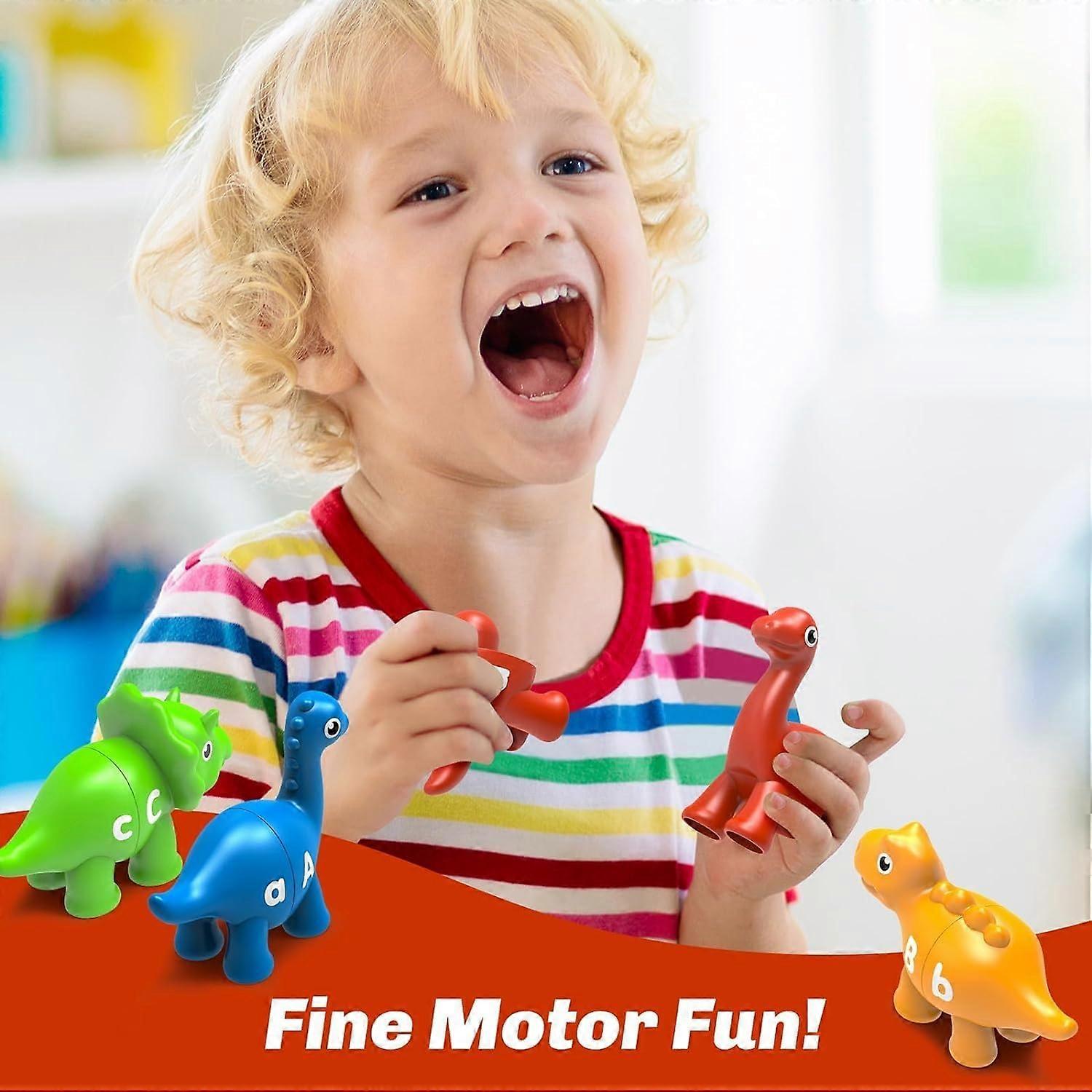 26PCS Preschool ABC Alphabet Dinosaurs Matching Learning Toy for ...