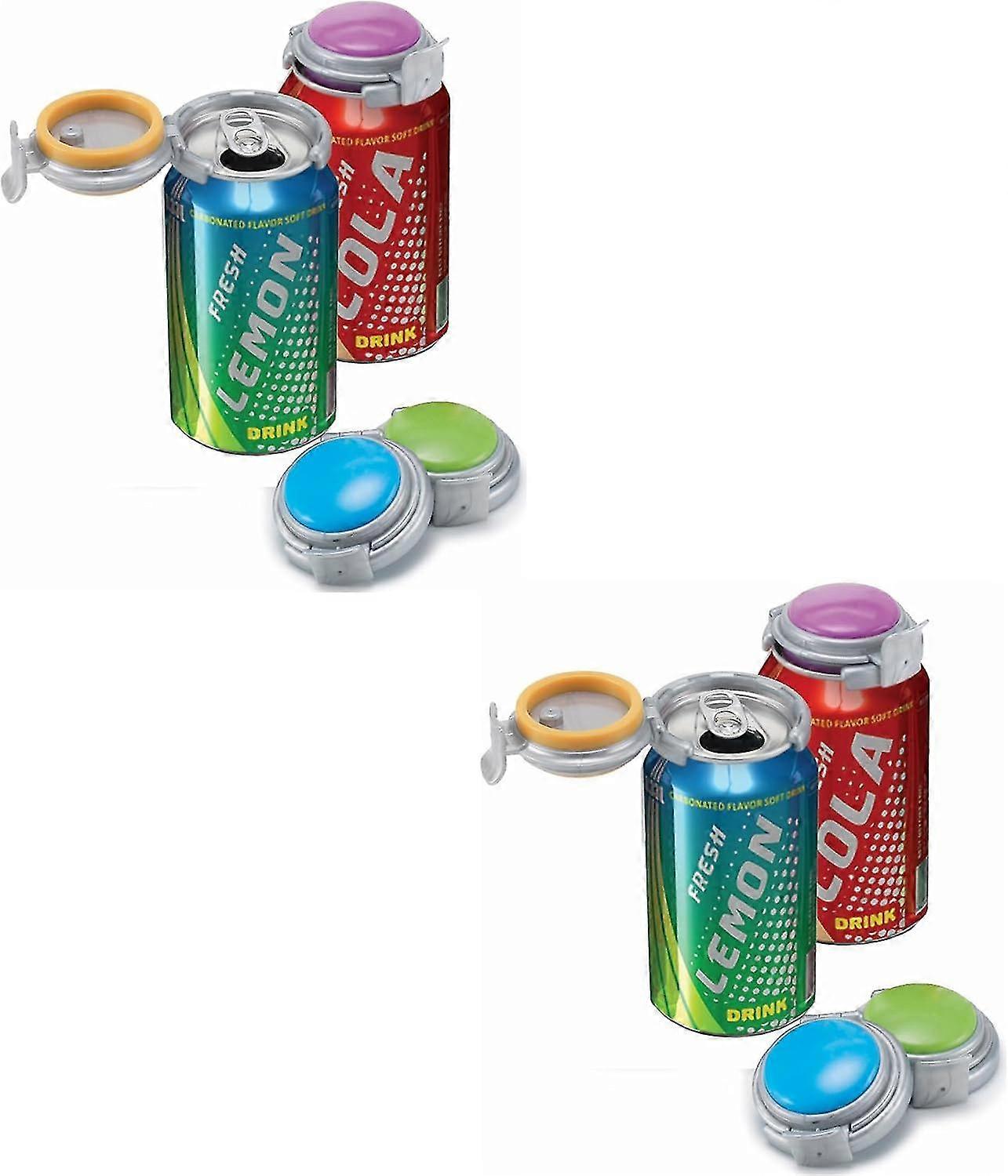 2pcs Soda Pop & Beverage Can Covers, Fizz Keeper, Bottle Pump Caps ...