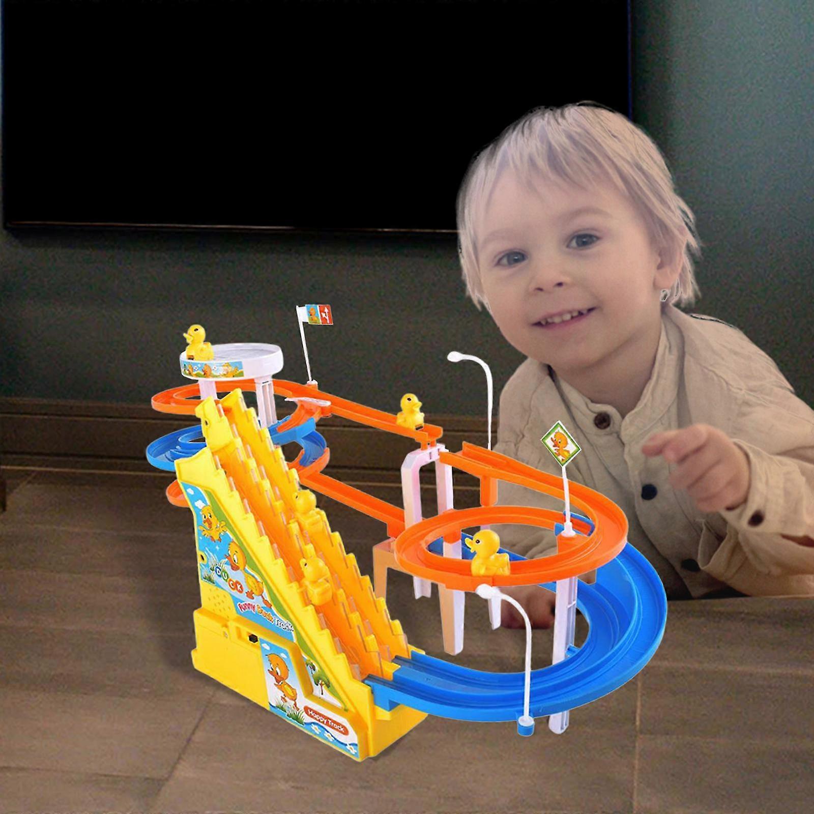 Climb Stairs Toy Slide Stairs Duck Roller Coaster Toy for Kids Children ...