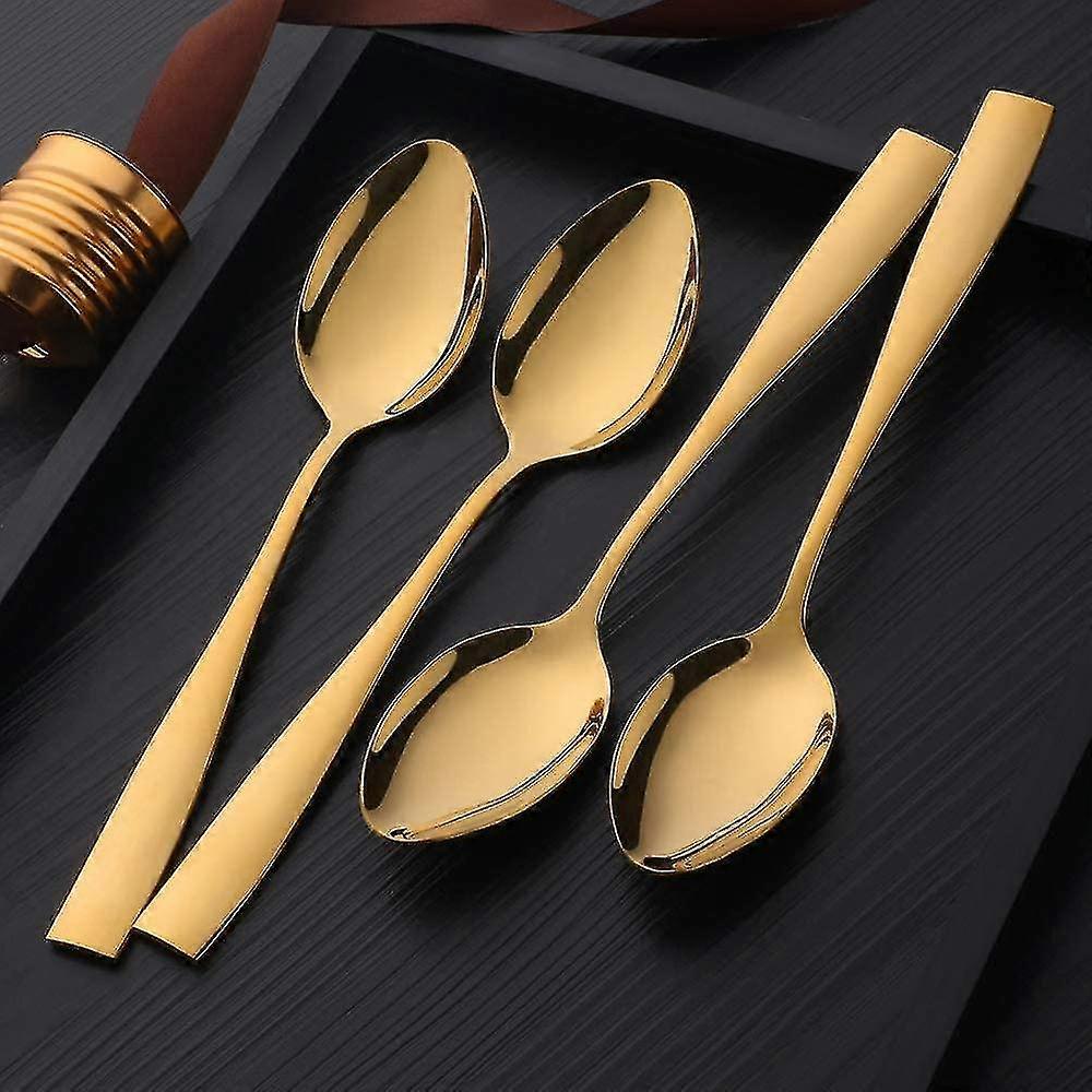 Dessert Spoons, 12-pack, Gold | Fruugo UK