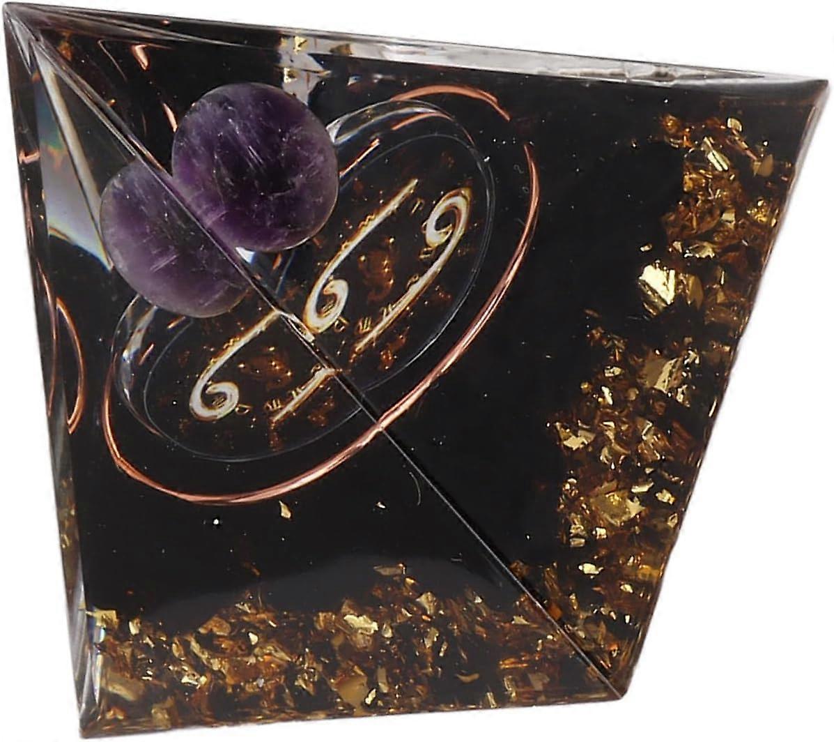 Positive Energy Pyramid Orgonite Pyramid Table Ornament Relieve Stress ...