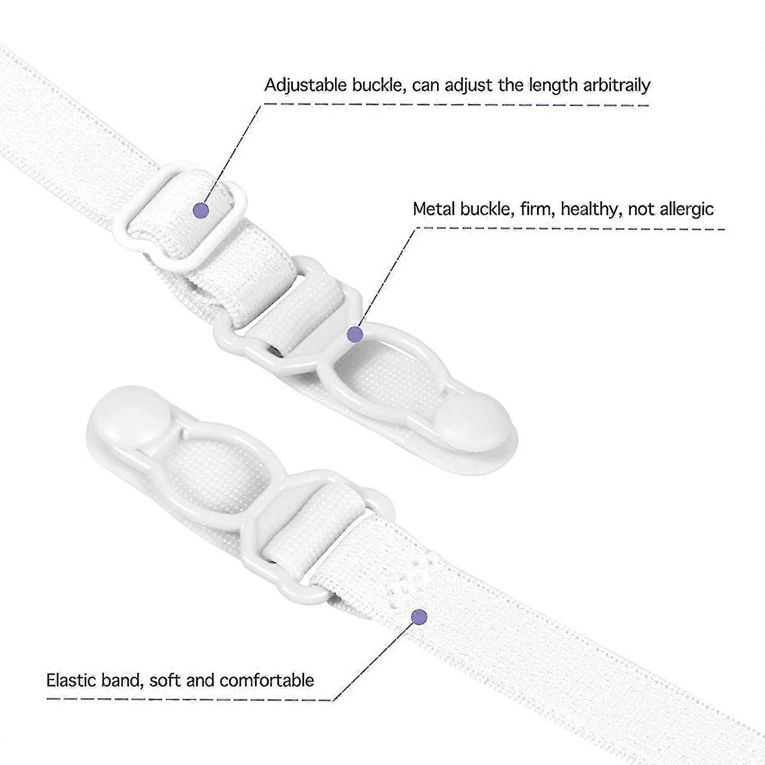 Women's Non-slip Elastic Bra Strap Clips Holder Conceal Straps,6pcs ...