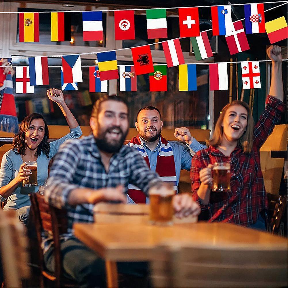 2024 Euro Football Championship Bunting Flags 24 Teams 7 Meters/Pack ...