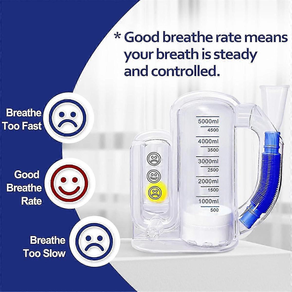 Breathing Exercise Device For Lungs,deep Breathing Trainer For Adults ...