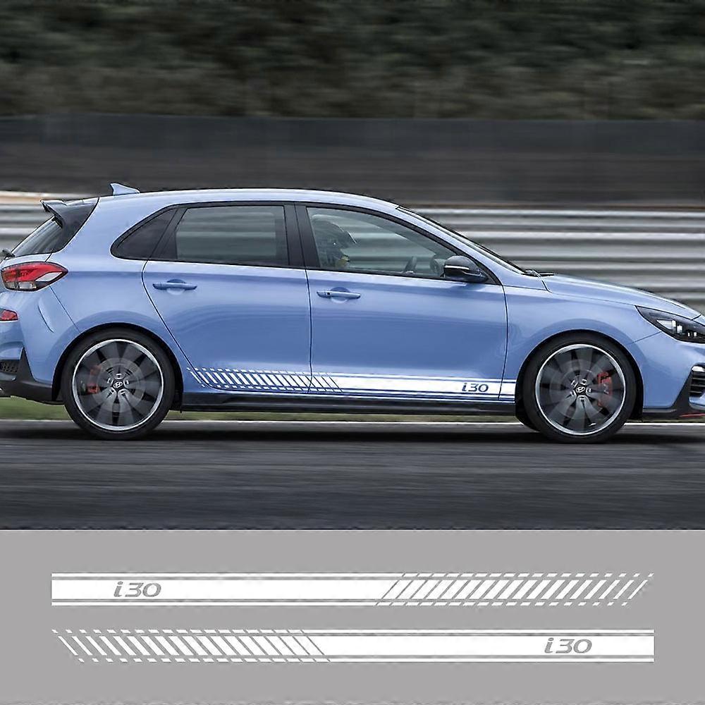 2PCS Car Side Doors Line Letter Stickers For Hyundai I30 i30n Tuning ...