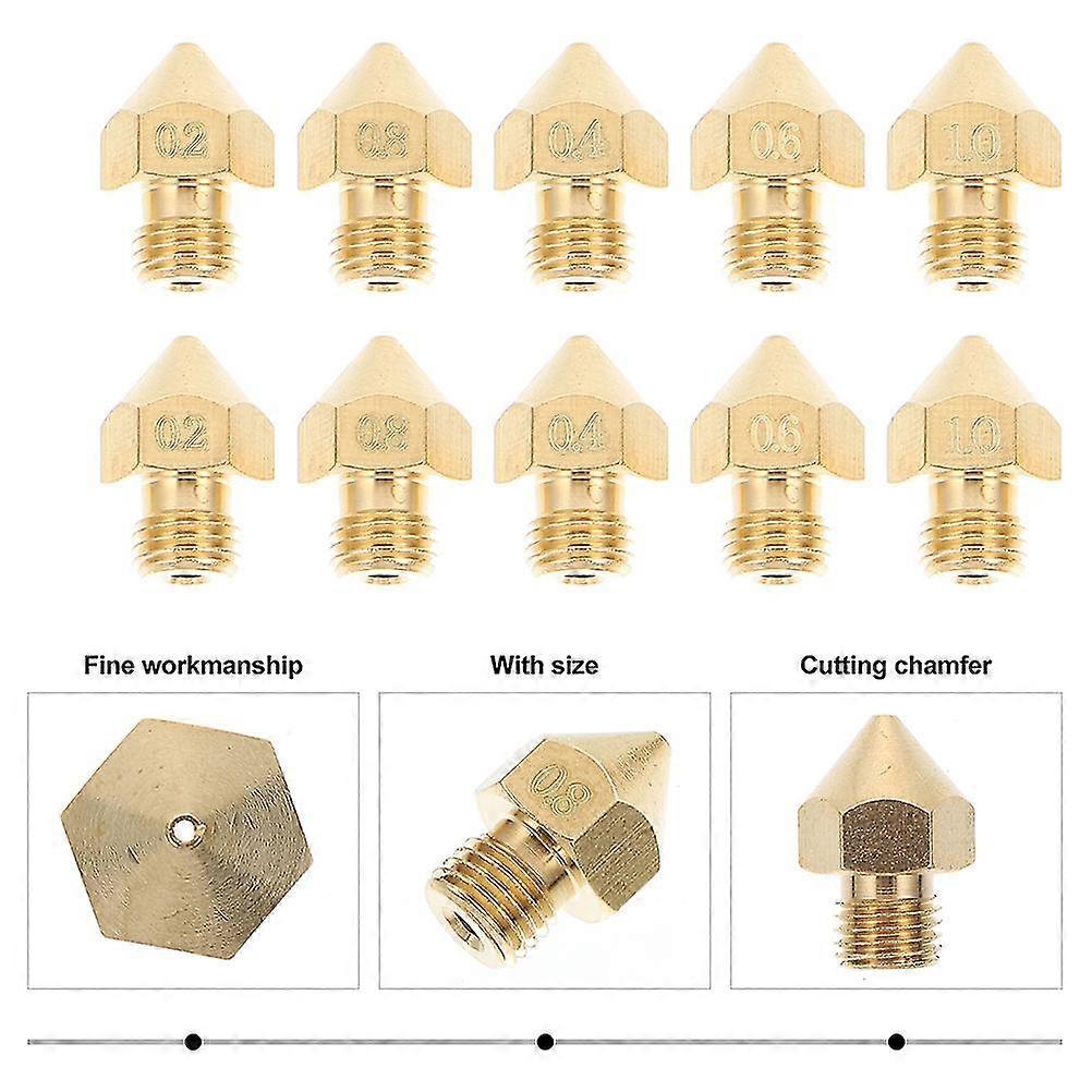 6 Pcs 3d Printers Accessories 3d Printer Thread Prints Nozzles 3d ...