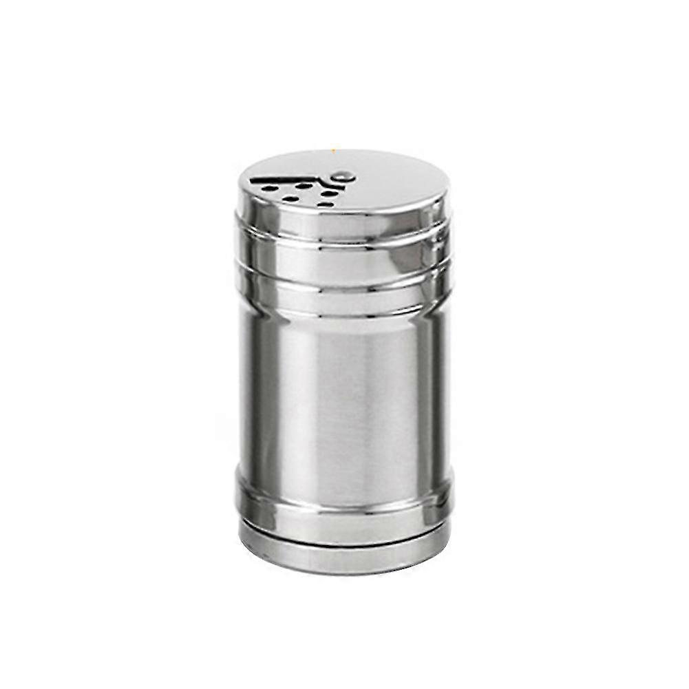 With Rotating Cover Stainless Steel Salt Sugar Pepper Shaker Seasoning ...